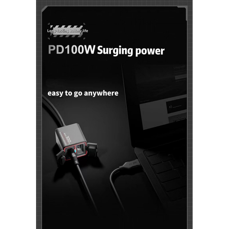 CHIGEE Riding Technology TR100 Motorcycle Two-way USB Charger